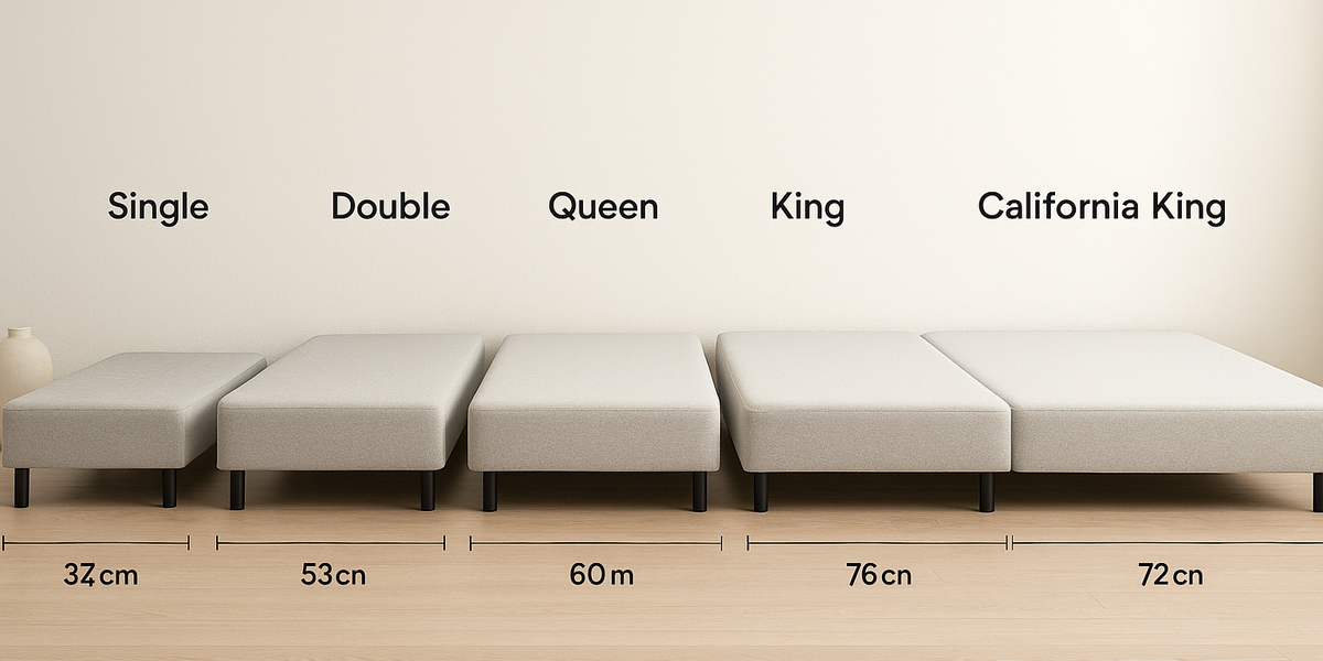 Ultimate Bed Base Size Guide: From Single to California King (With Dim ...
