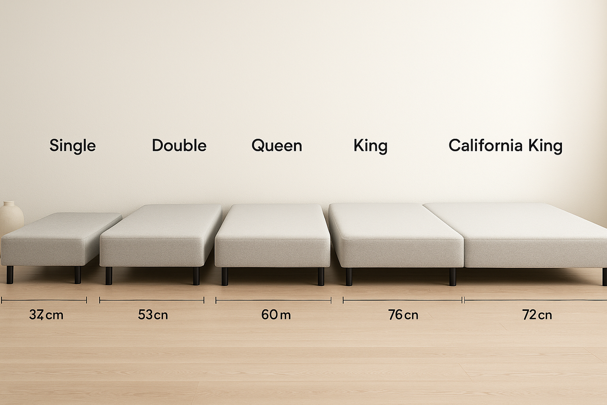 Ultimate Bed Base Size Guide: From Single to California King (With Dim ...